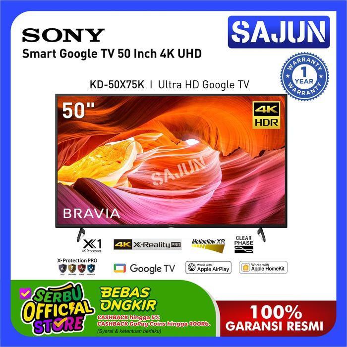 Jual SONY BRAVIA X75K 4K UHD HDR Smart Google TV 50 Inch KD-50X75K ...