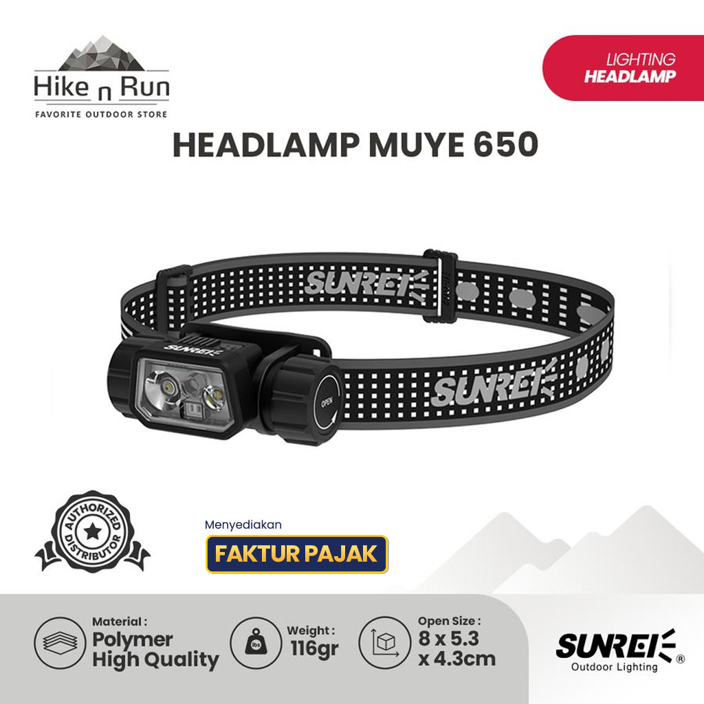 Jual Senter Kepala Sunrei Headlamp Muye 4 Emergency Outdoor Lampu ...