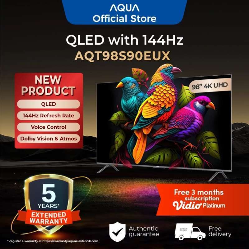 Jual AQUA Elektronik TV 98 inch AQT98S90EUX - QLED - 4K HDR - Google TV ...