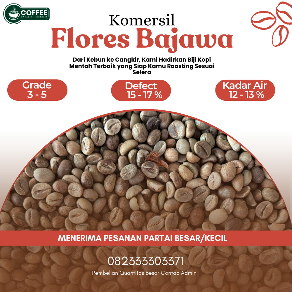 Jual green Bean biji kopi Arabika Flores Bajawa - Komersial | Shopee ...