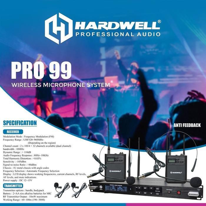 Jual Mic Wireless Hardwell Pro 99 Clip On Headset Original | Shopee ...