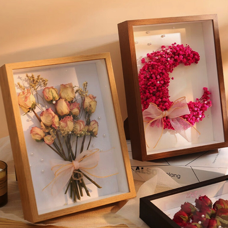 Jual Bingkai Bunga Kotak Seni Berongga 3D Transparan DIY Foto Tanaman ...