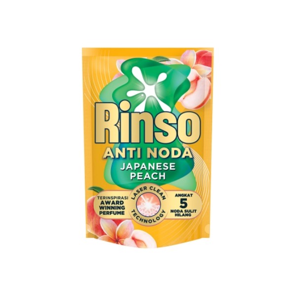 Jual RINSO ANTI NODA JAPANESE PEACH LIQUID POUCH 700 GR | Shopee Indonesia