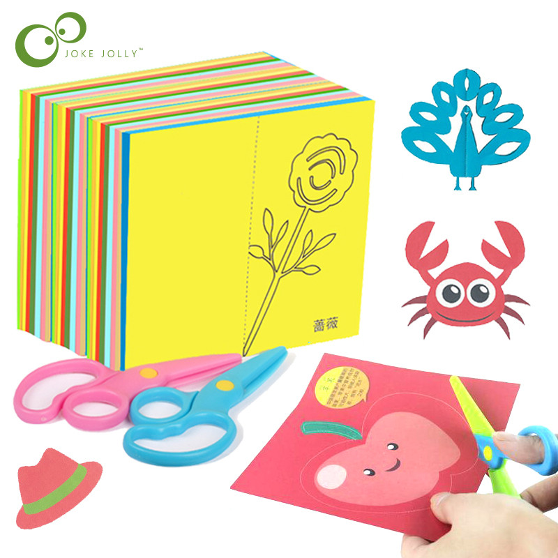 Jual 96 Sheets Paper-Cut Set Paper Cutting Scissor Skills Activity ...