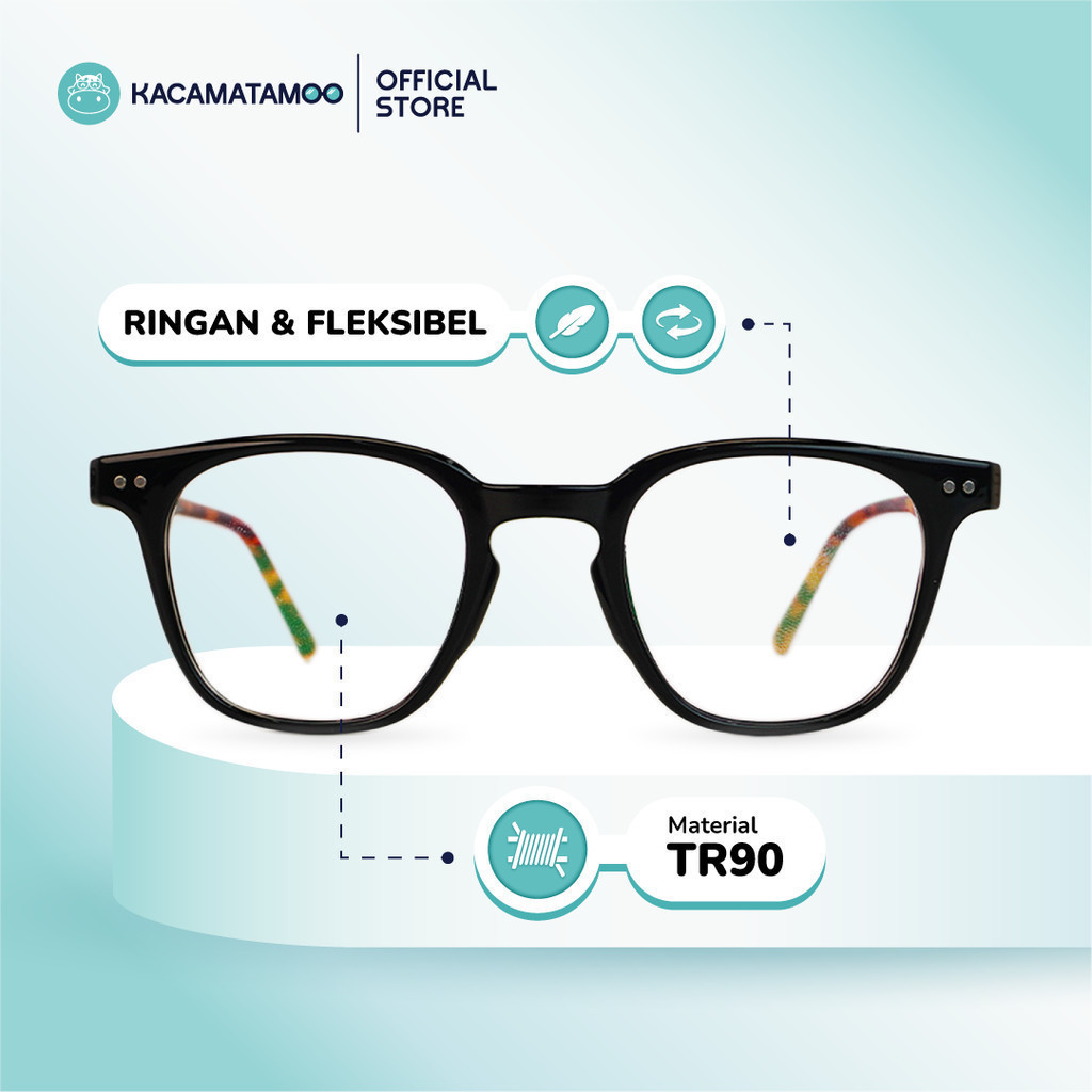 Jual KACAMATAMOO Frame Kacamata Unisex Square REXY SQ 68378 Retro ...