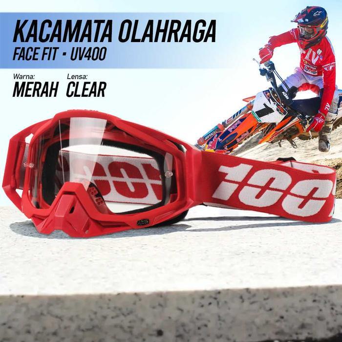 Jual Google Mask Helm Masker Kaca Mata Motor Goggles Trail Cross Face ...