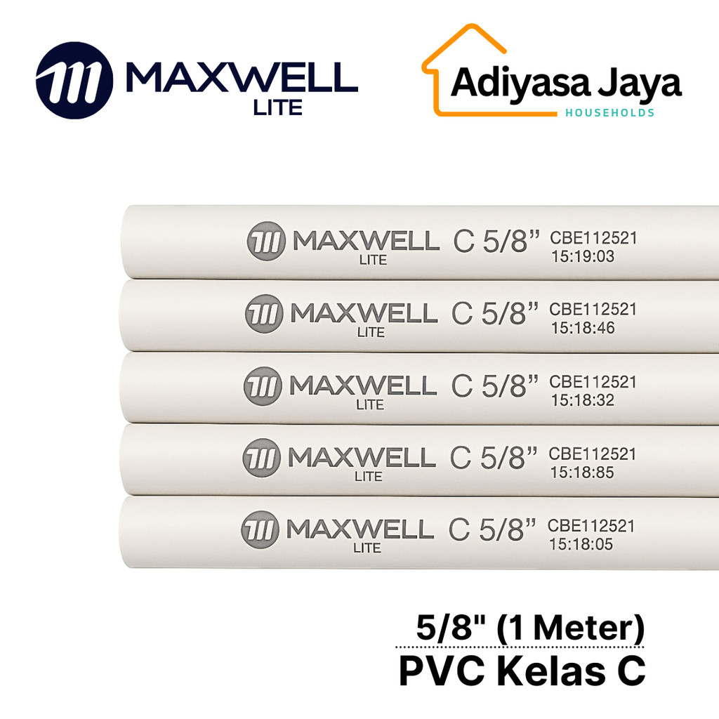 Jual Pipa PVC C 5/8 - 1 Mtr (Maxwell Lite) / 1 Meter / Potongan ...