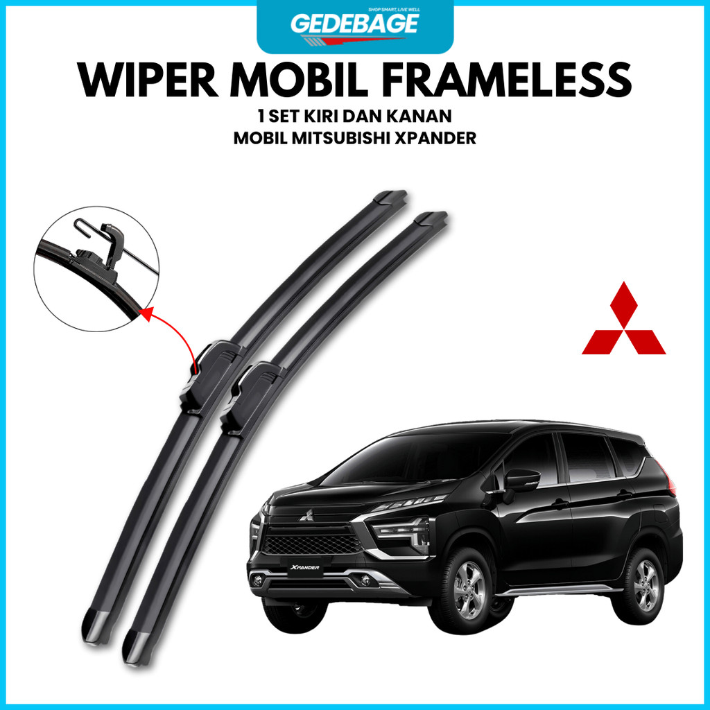 Jual Wiper Frameless Mobil Mitsubishi Xpander Tanpa Rangka Besi Satu ...