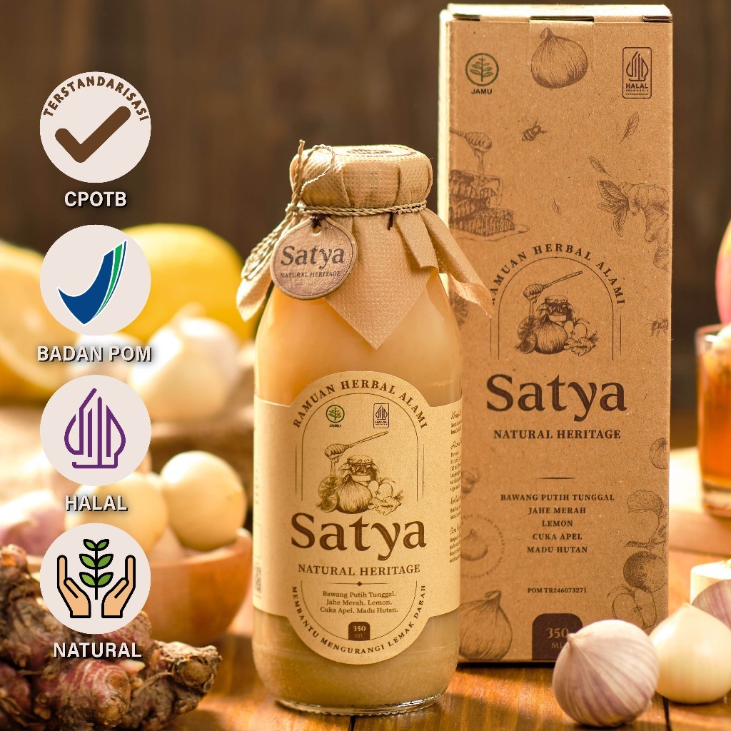 Jual SATYA Jus Bawang Putih Tunggal Jahe Merah Lemon Madu Hutan Cuka ...