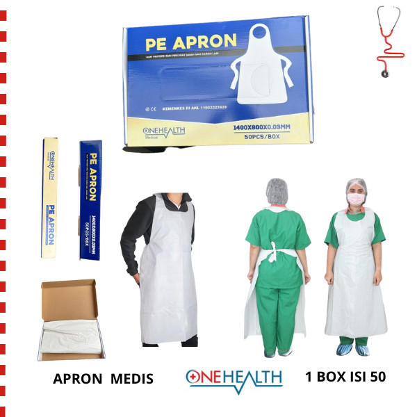 Jual Apron isi 50s Apron Onehealth Plastik Celemek Plastik Disposable ...