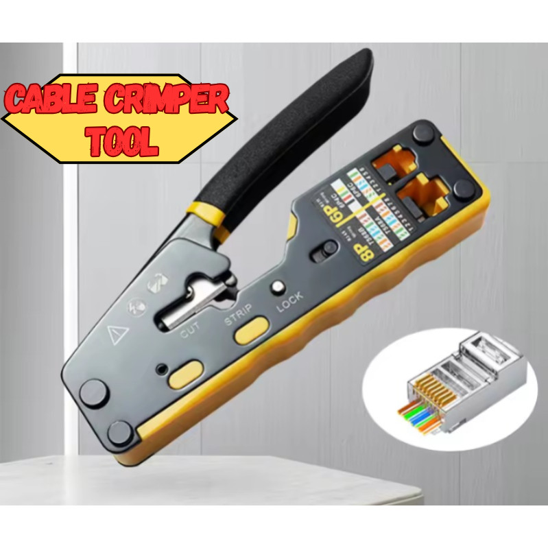 Jual Ethernet Crimping Tool Krimping Press Tang Pengupas Kabel ...