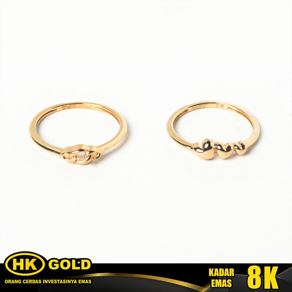 Jual Cincin Emas 8K Type 1603 HK GOLD | Shopee Indonesia