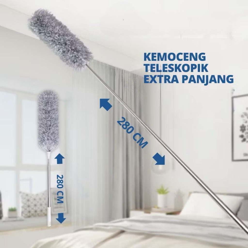 Jual (17-AN) Kemoceng Teleskopik | Kemoceng Fleksibel 280cm | Bisa di ...