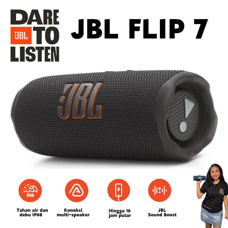 Jual JBL Flip 7 Waterproof Portable Bluetooth Speaker Powerful Sound ...
