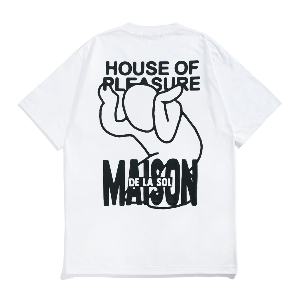Jual UH! x DE LA SOL Tshirt Heavyweight Cotton - H.O.P WHITE | Shopee ...