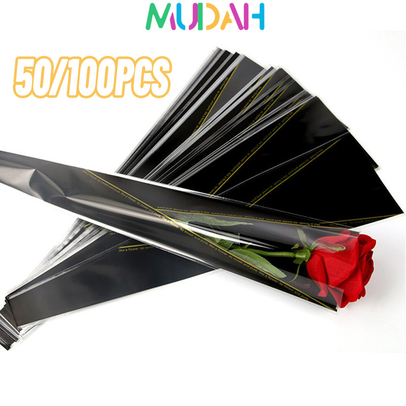 Jual Isi 50 Lembar dan 100 Lembar Plastik Bening Plastik Bunga Flower ...