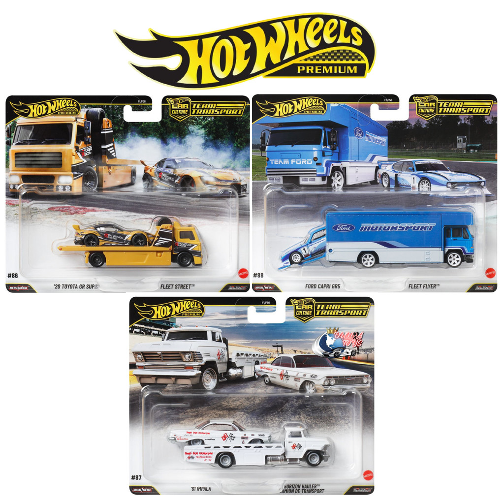 Jual Hot Wheels Premium Team Transport Varian FLF J 26 GR Supra Impala ...