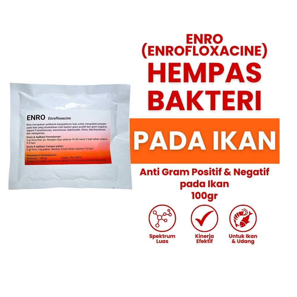 Jual Enro 100 gram - Enro obat ikan 100 gram - Untuk Ikan Sakit Apapun ...