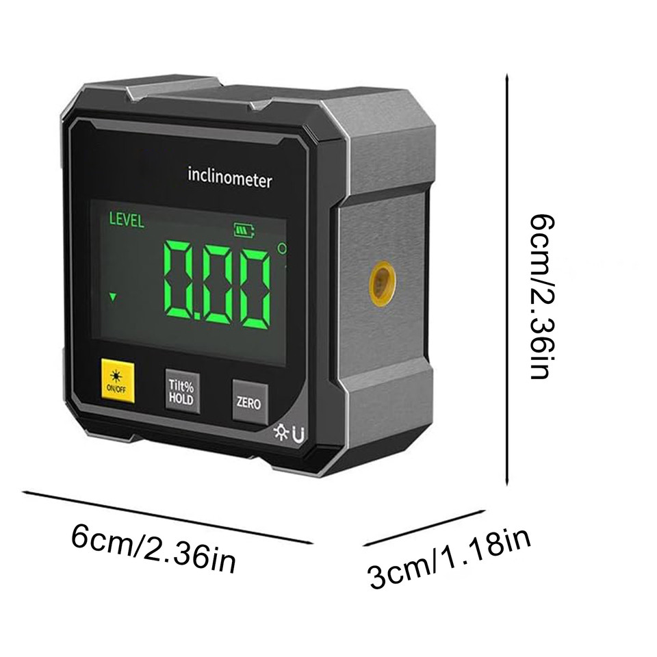 Jual 4-Sided Magnetic Inclinometer USB Charging Digital Angle Measure ...