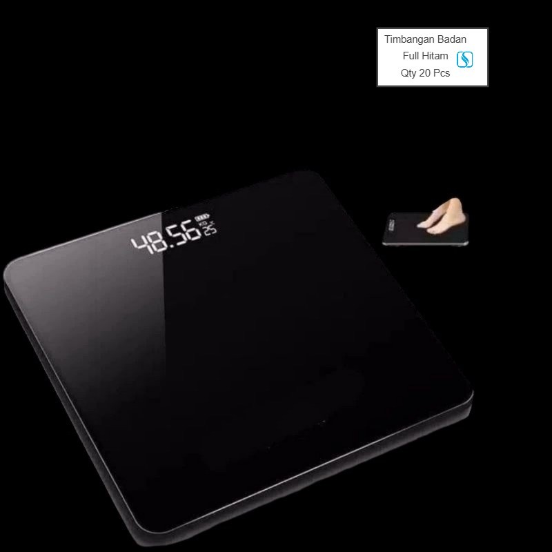 Jual Timbangan Hitam Digital 180kg/ Timbangan Badan Digital LED ...
