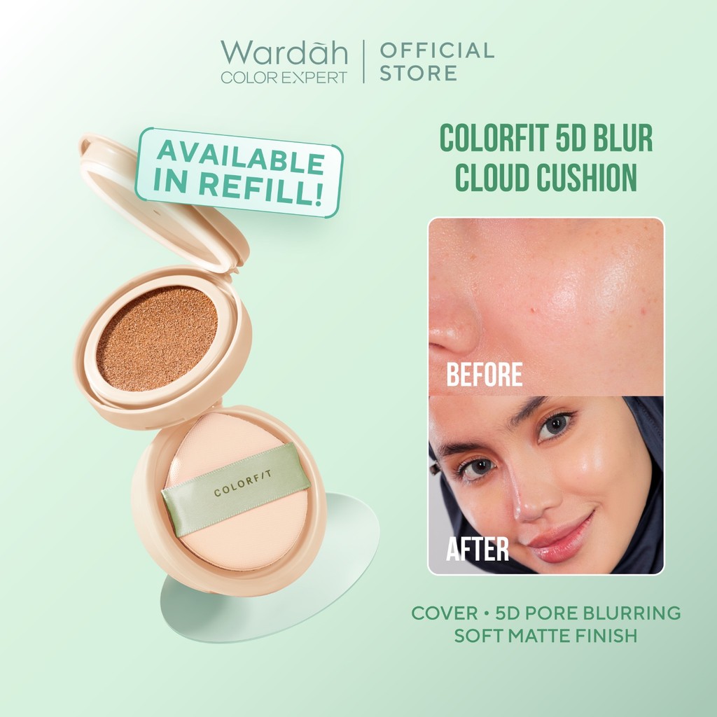 Jual NEW! Wardah Refill Colorfit 5D Blur Cloud Cushion 15 g SPF 50 PA ...