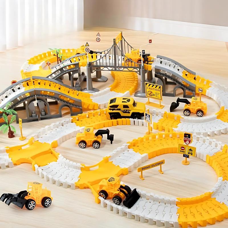 Jual 276 PCS Mainan Anak Merakit Rel Jalur DIY Assemble Rail Car Subway ...