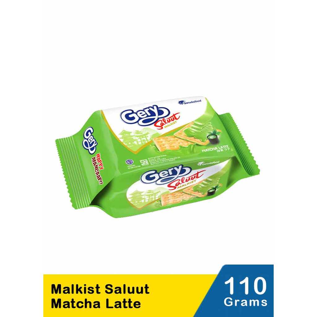 Jual GERY CRACKERS MALKIST SALUUT MATCHA LATTE 110/100g | Shopee Indonesia
