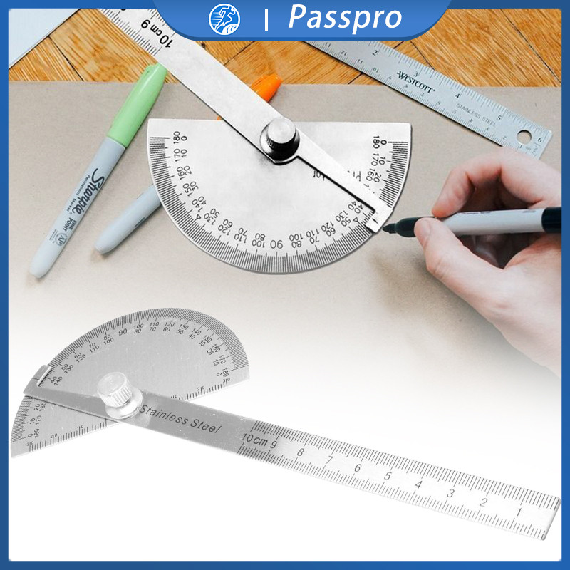Jual Penggaris Busur Derajat Angle Ruler 180 Derajat Protactor Alat ...