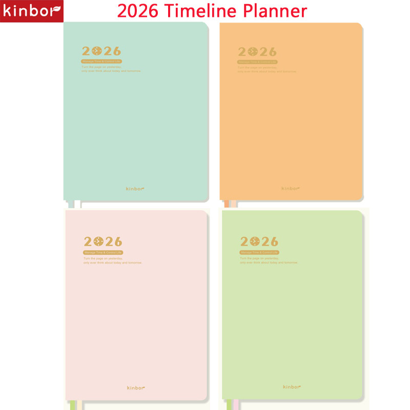 Jual Kinbor 2026 Time Management Planner cuadernos A5 PU Schedule Book ...