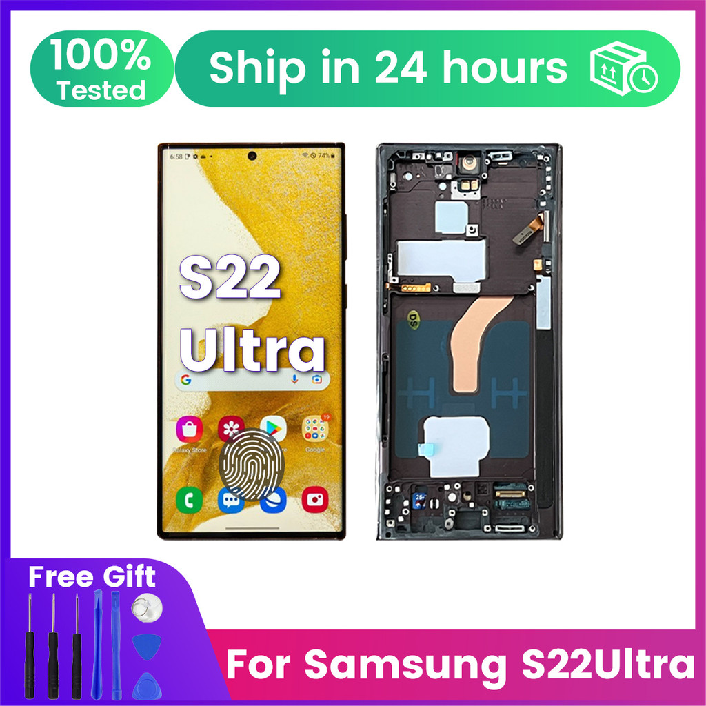 Jual 6.8‘‘ AMOLED For Samsung Galaxy S22 Ultra S908B S908B/DS Display ...