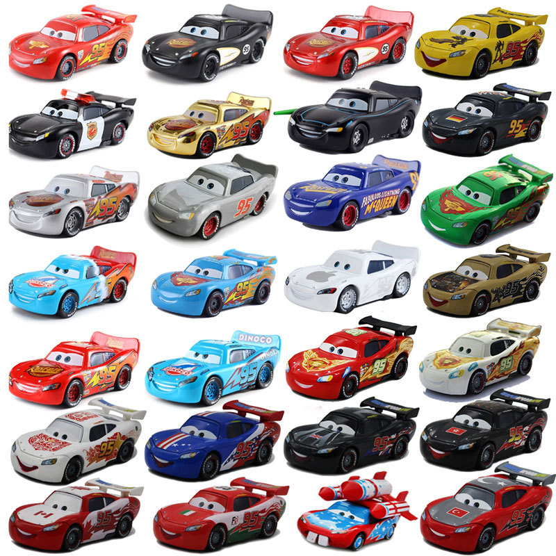 Jual sney Pixar Cars 2 3 lightning McQueen national flag McQueen ...