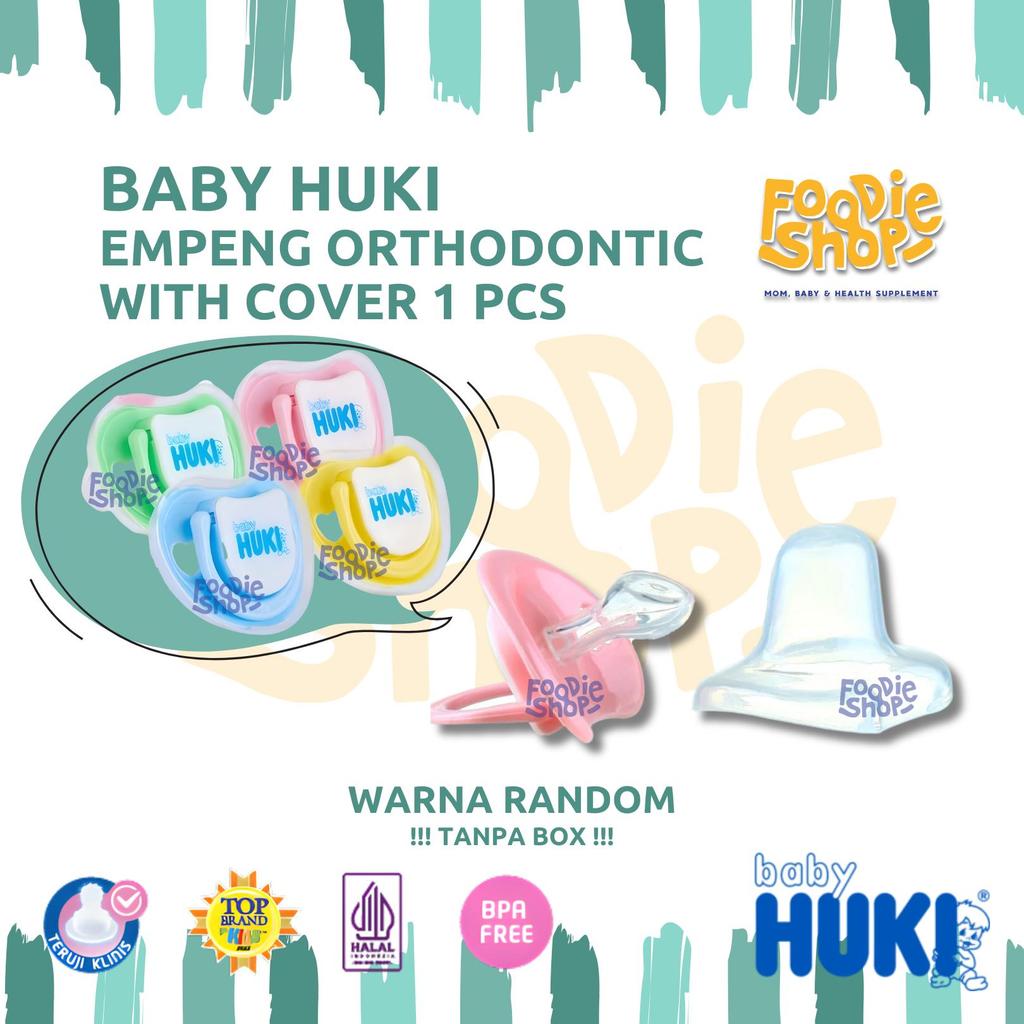 Jual Huki Empeng Silicone Orthodontic with Cover | Pacifier with Cover ...