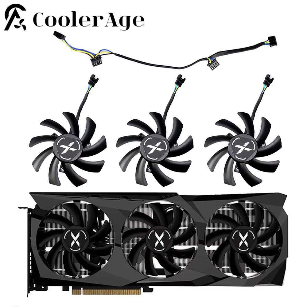 Jual For XFX RX 6700 XT Speedster SWFT Video Card Fan 85MM T129215SU ...