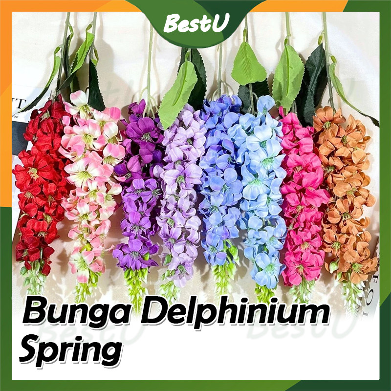 Jual 1 Tangkai Bunga Delphinium / Snapdragon Artificial - Bunga Plastik ...