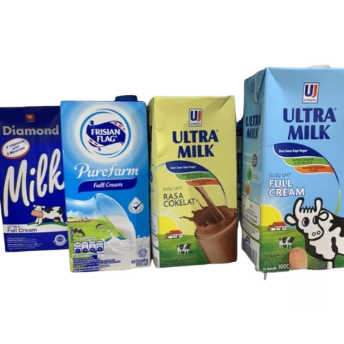 Jual Susu UHT Diamond Indomilk Frisian Flag Ultramilk Full Cream Plain ...