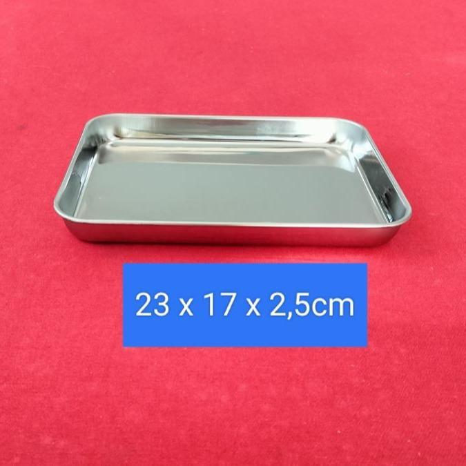 Jual Baking Tray Stainless Steel - S (23 x 17 x 2,5cm) | Shopee Indonesia