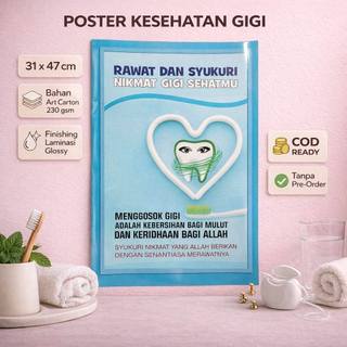 Jual Poster Rawat dan Syukuri Gigi Sehatmu - Sikat Gigi 2x Sehari ...