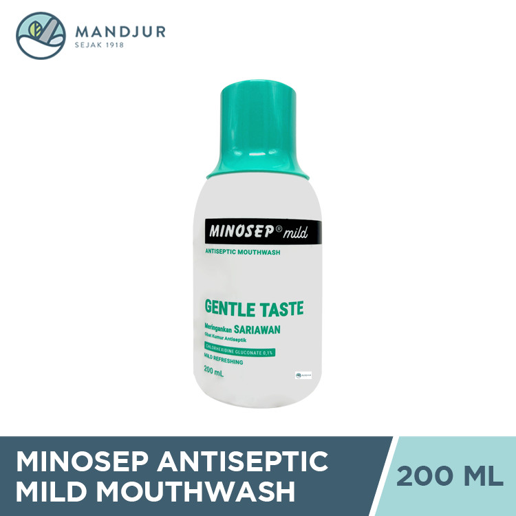 Jual Minosep Mild Antiseptic Mouthwash 200 mL - Obat Kumur Antiseptik ...