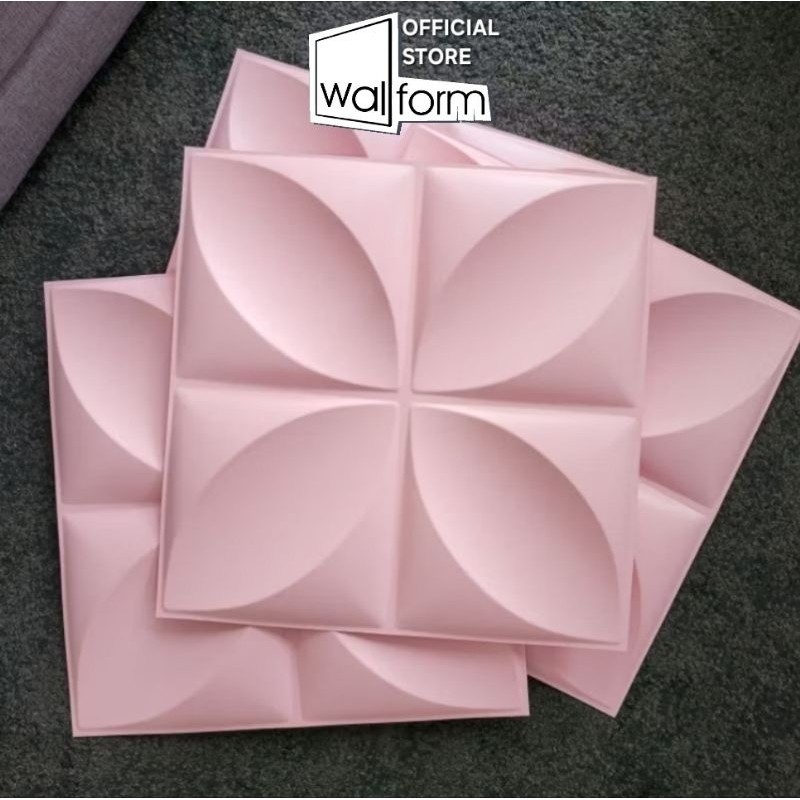 Jual D006 Pink Wall Panel 3D PVC Mosaic Wallpaper Dinding Wood ...