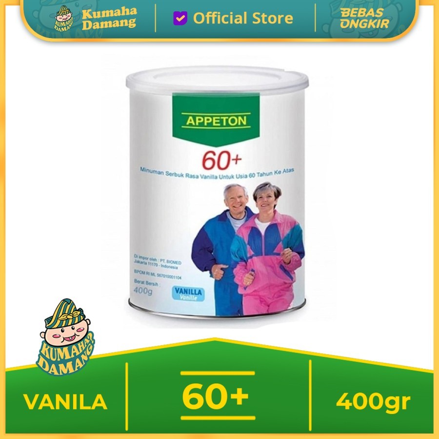 Jual Appeton 60+ Vanila 400 gram Vanilla | Shopee Indonesia