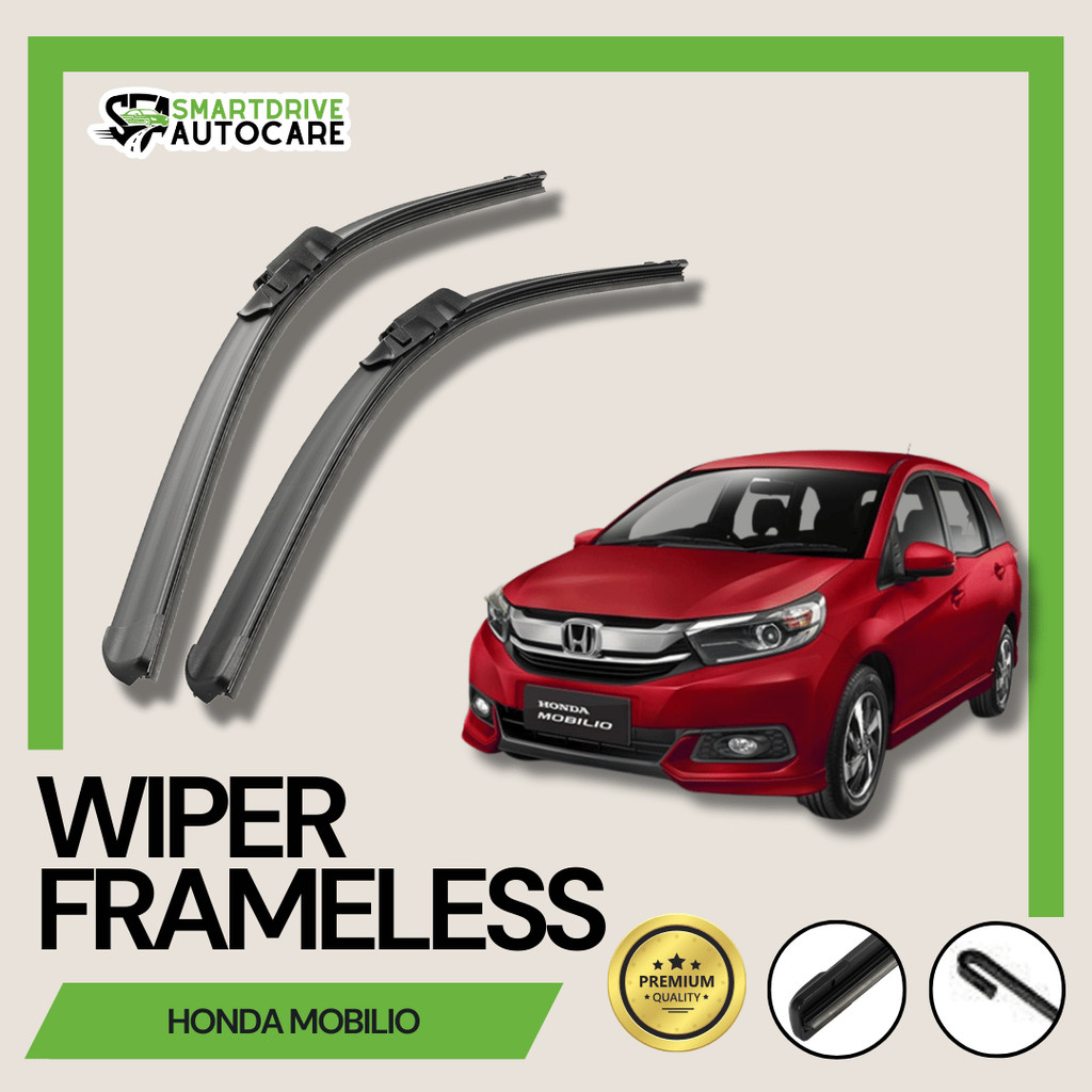 Jual Wiper Frameless Honda Mobilio Sepasang Kiri dan Kanan Model Banana ...