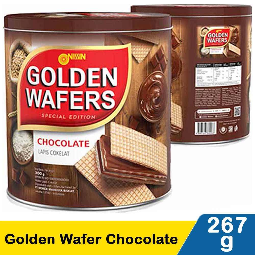 Jual NISSIN GOLDEN WAFER CHOCOLATE 233g | Shopee Indonesia