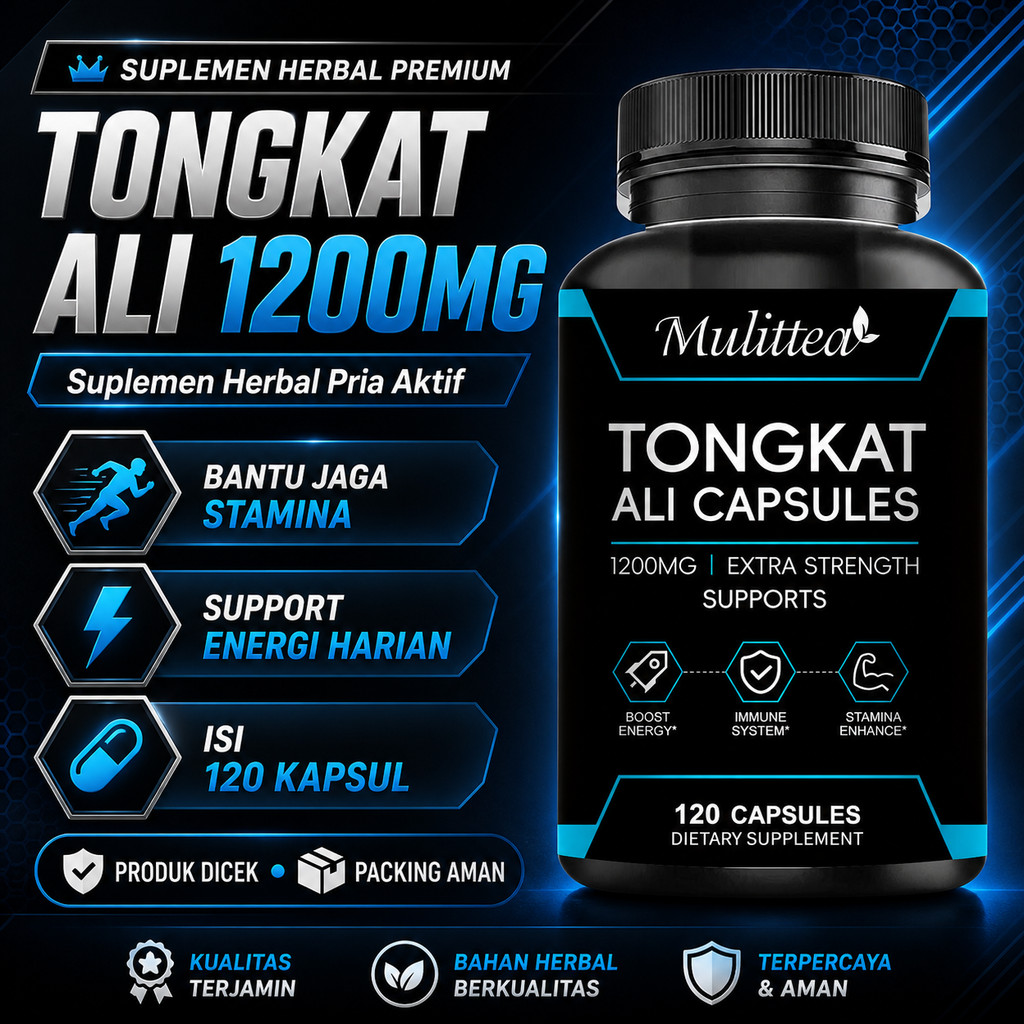 Jual Tongkat Ali Capsules 1200mg Suplemen Herbal Pria Bantu Jaga ...