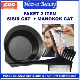 Jual nazwabeauty Sisir Semir+ Mangkok Cat Rambut Rambut / 1 Set Tempat ...