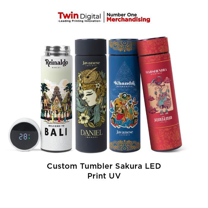 Jual Tumbler Custom Stainless - Custom Tumbler Sakura LED Print UV ...