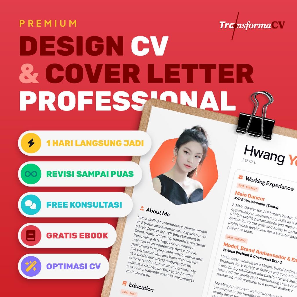 Jual Jasa Design CV ATS Friendly dan Surat Lamaran Kerja/Cover Letter ...