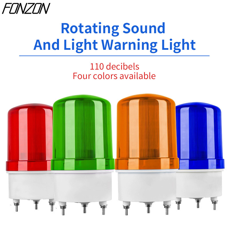 Jual LTE-1101J Rotating Warning Light with Buzzer 12V/24V/220V ...