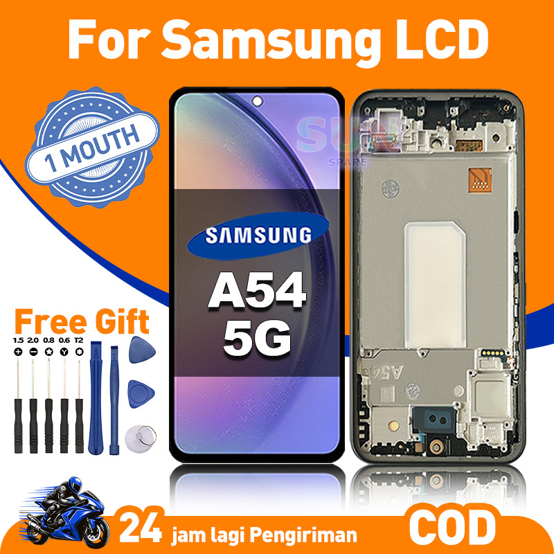 Jual Original For LCD Samsung A54 5G + Frame asli hp layar lcd anti ...