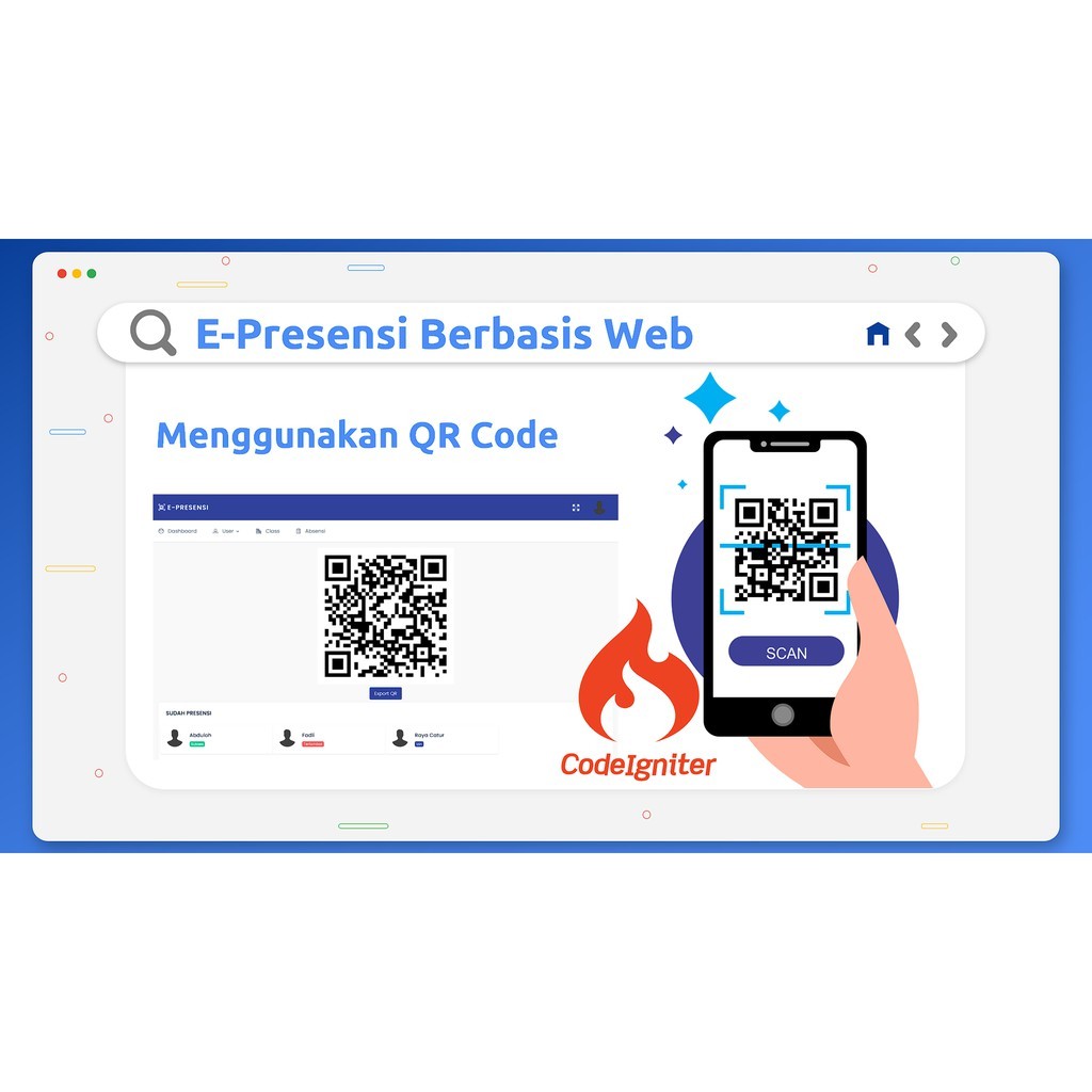 Jual Aplikasi E-Presensi Berbasis website menggunakan QR CODE dibuat ...
