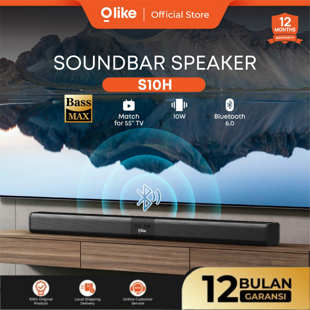 Jual Olike Speaker TV Soundbar S10H Home Theater 10W Subwoofer Bass Max ...